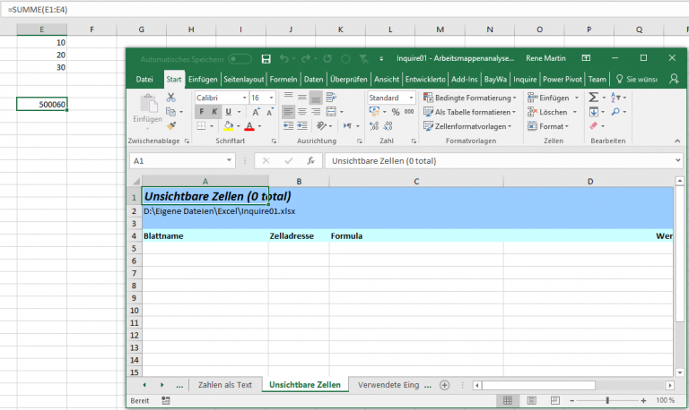 Excel nervt …