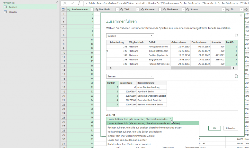 Daten abrufen und transformieren – Excel nervt